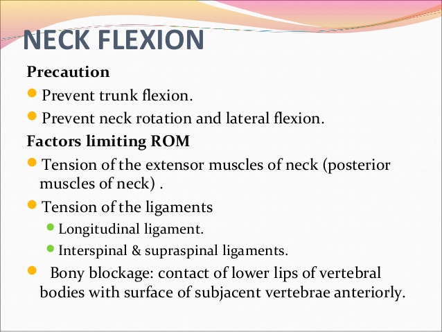 PROCEDURE FOR NECK AND TRUNK RANGE OF MOTION :- SAMARPAN PHYSIOTHERAPY ...