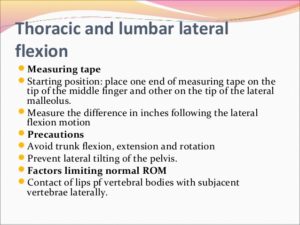 PROCEDURE FOR NECK AND TRUNK RANGE OF MOTION